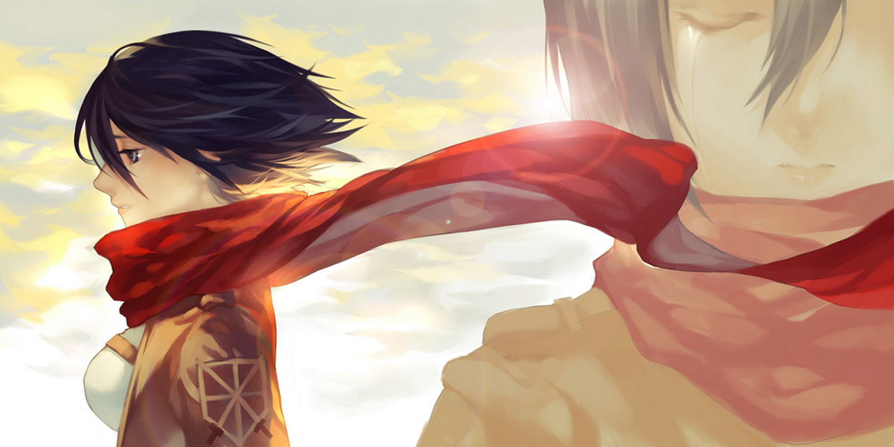 hd wallpaper: Mikasa Ackerman Red Scarf 0804